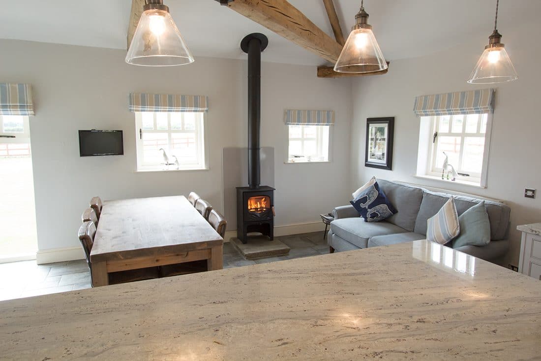 Charnwood Bembridge in barn conversion kitchen – Ignite Stoves & Fireplaces